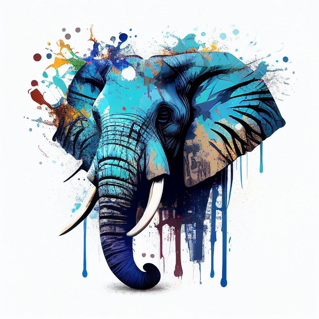 Elephant Pop Art Digital Print : Trunk-tastic Style - Etsy