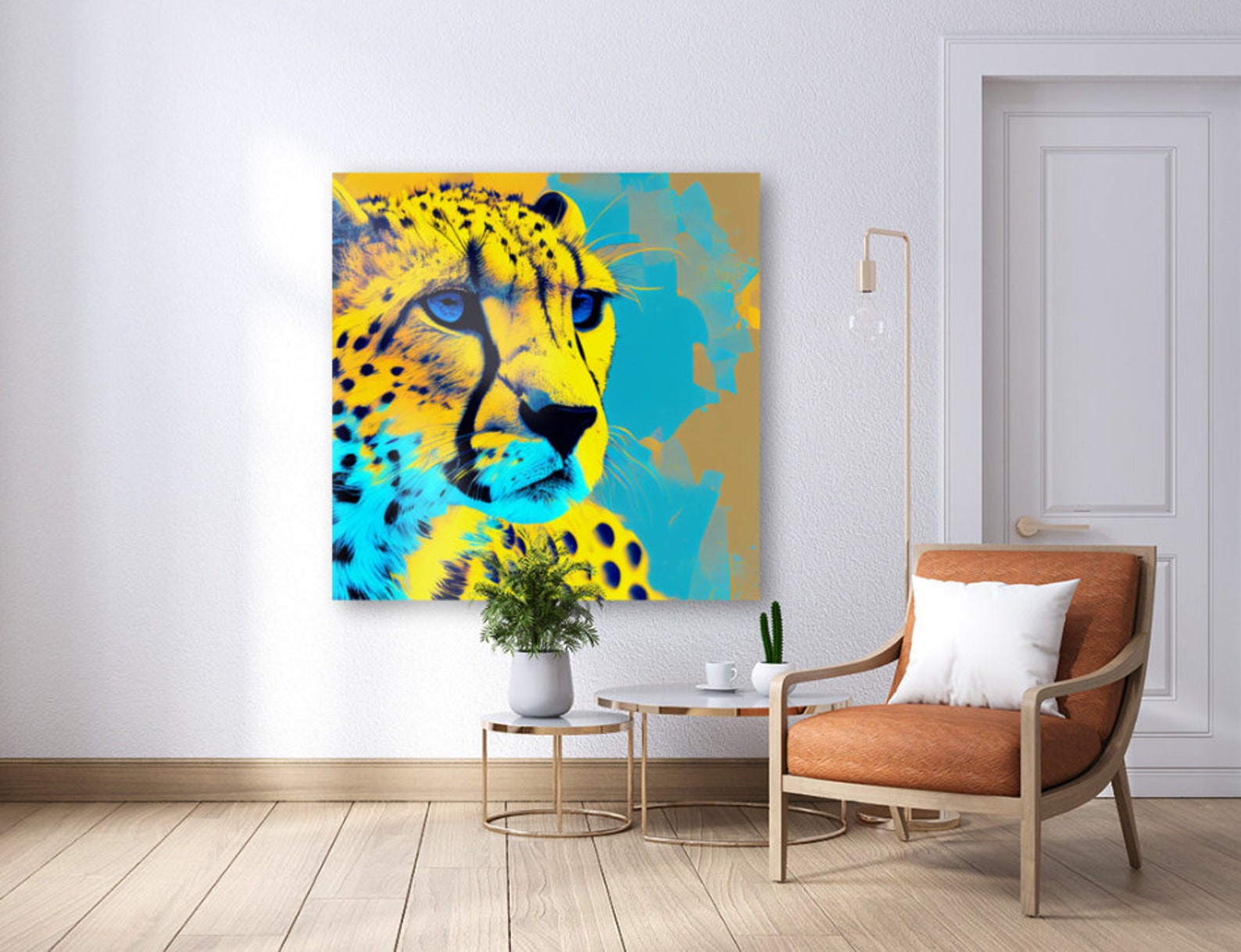 Pop Art Cheetah Digital Print : Race to the Finish - Etsy