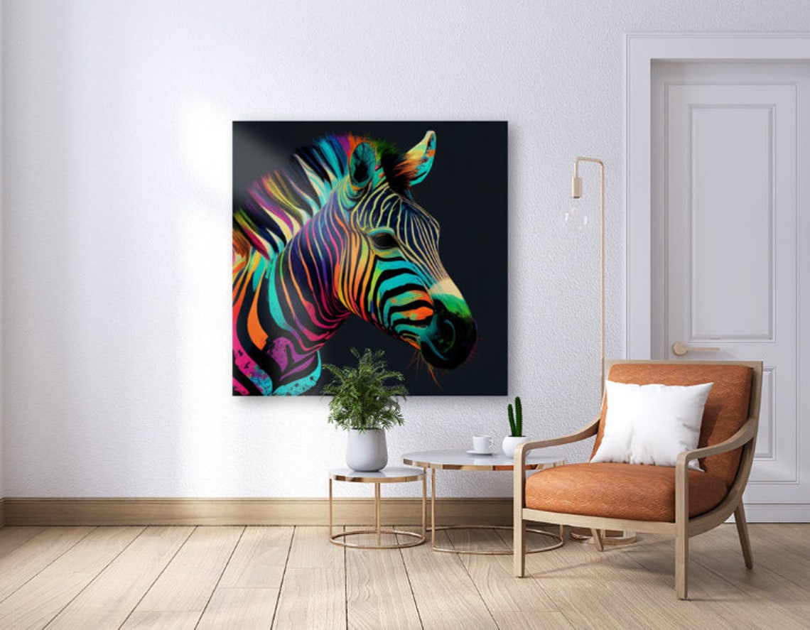 Zebra Pop Art Digital Print : Bring the Safari Home - Etsy
