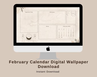 2023 Desktop and Organizer Wallpaper Neutral Cute Basic - Etsy