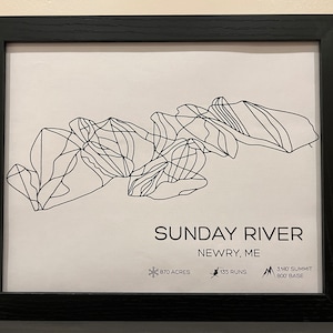 Sunday River Ski Trail Map With Color - Etsy