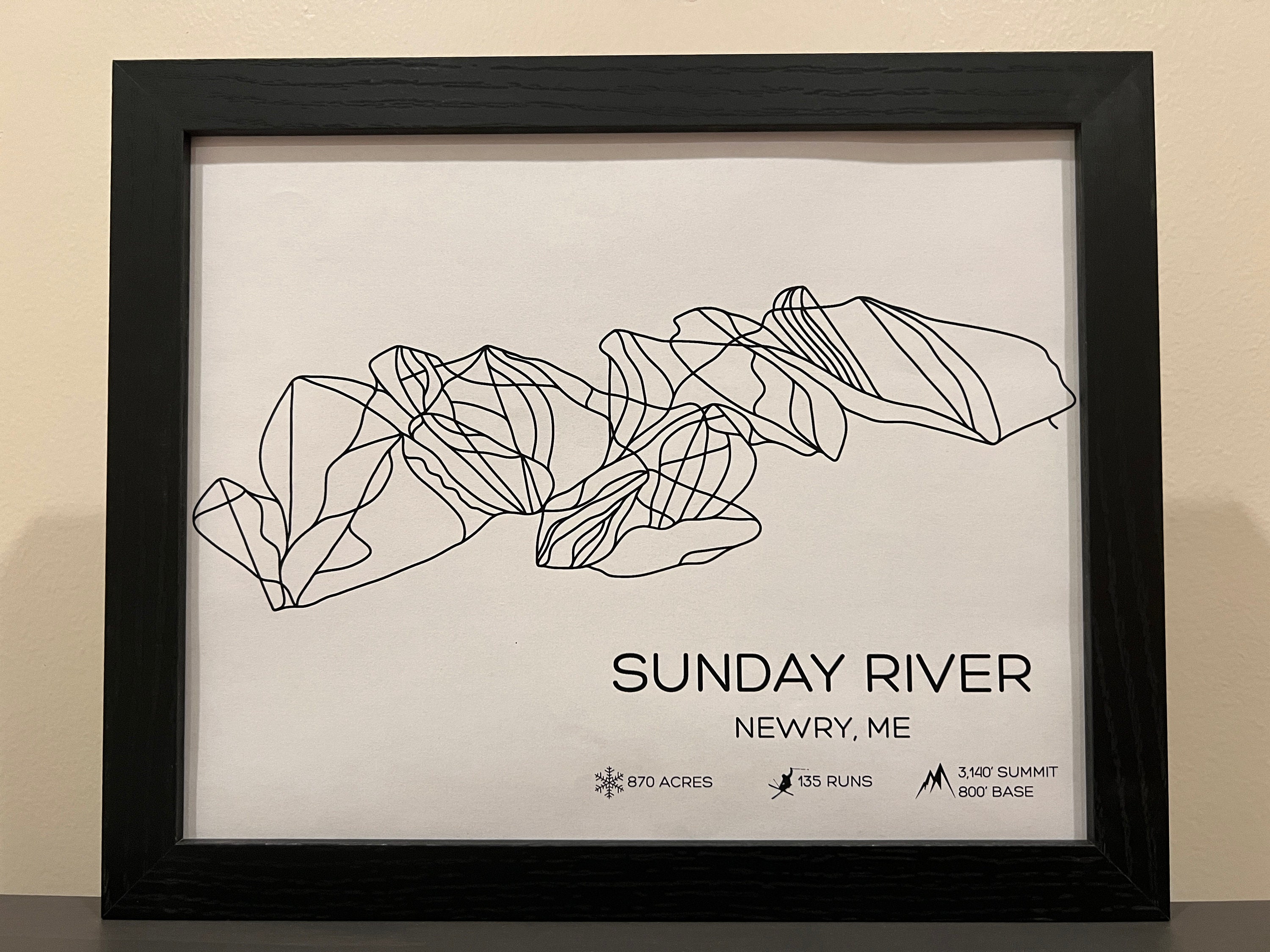 Roundtop Mountain Ski Map - Etsy