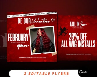 Valentines Day Special Flyer Vday Flyer DIY February Flash Sale Hair ...