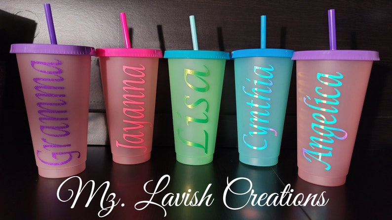 Personalized Color Changing Cold Cup | Customized Manna Cup With Lid ...