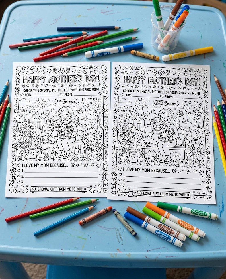 All About My Mom Printable Activity, Mother's Day Gift (digital ...