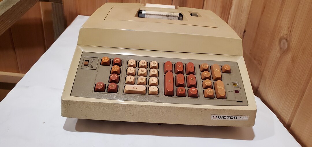 1976 Victor Vintage Calculator Adding Machine Model 19-4461P - Etsy