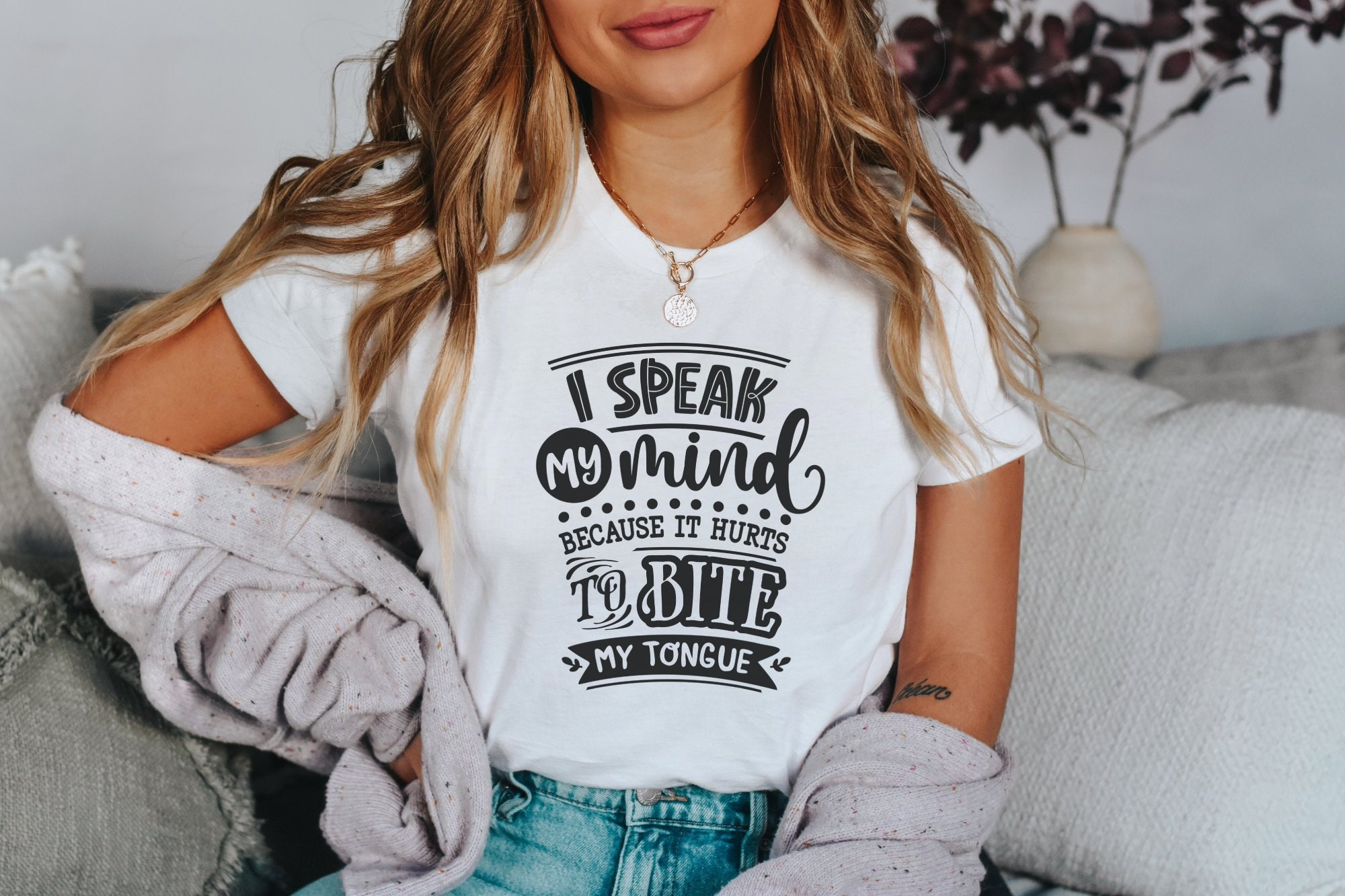 I Speak My Mind Because It Hurts to Bite My Tongue Shirt, Funny ...