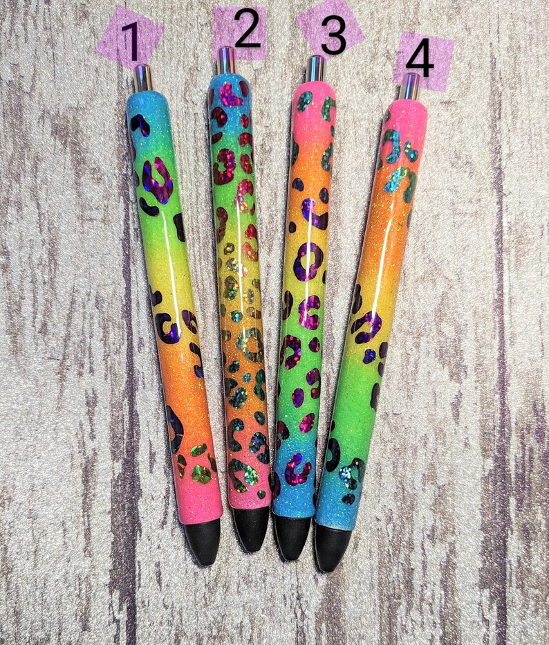 Rainbow Leopard Pens - Etsy