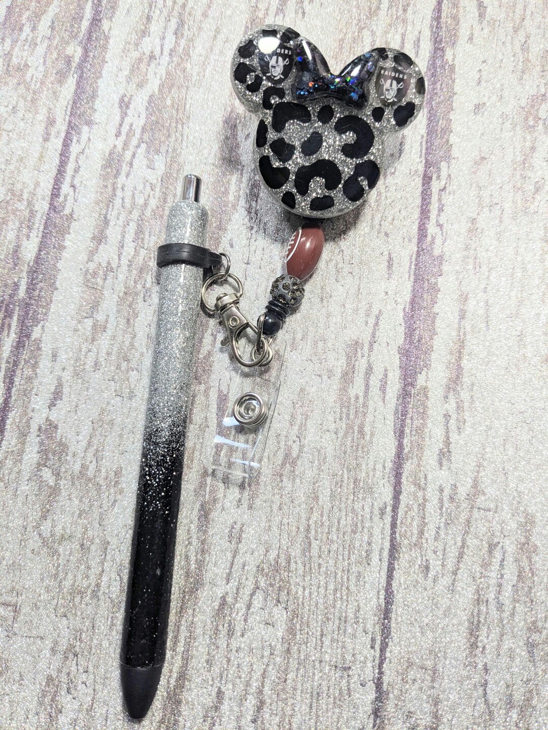 Badge Reel With Pen | Badgereel Set | Badge With Matching Pen | Raiders ...