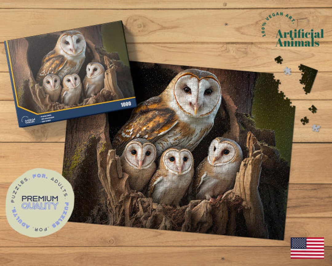 Barn Owl Jigsaw Puzzle, Barn Owl Art, Owl Puzzles 500 Pieces, Wildlife ...