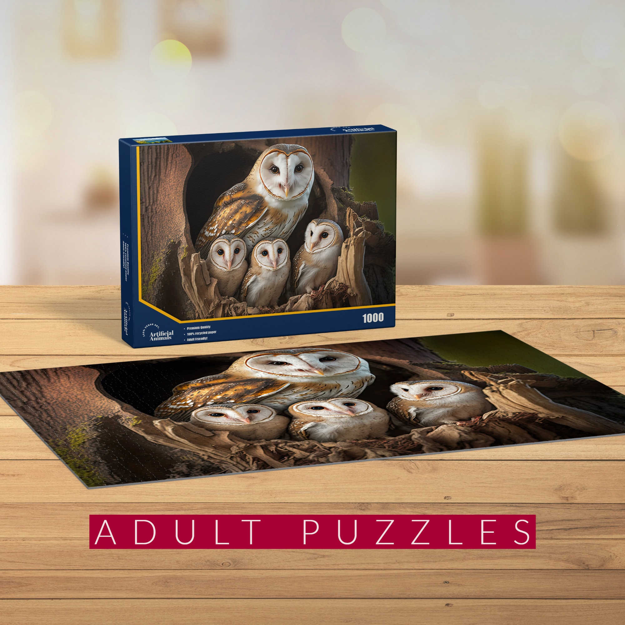 Barn Owl Jigsaw Puzzle, Barn Owl Art, Owl Puzzles 500 Pieces, Wildlife ...