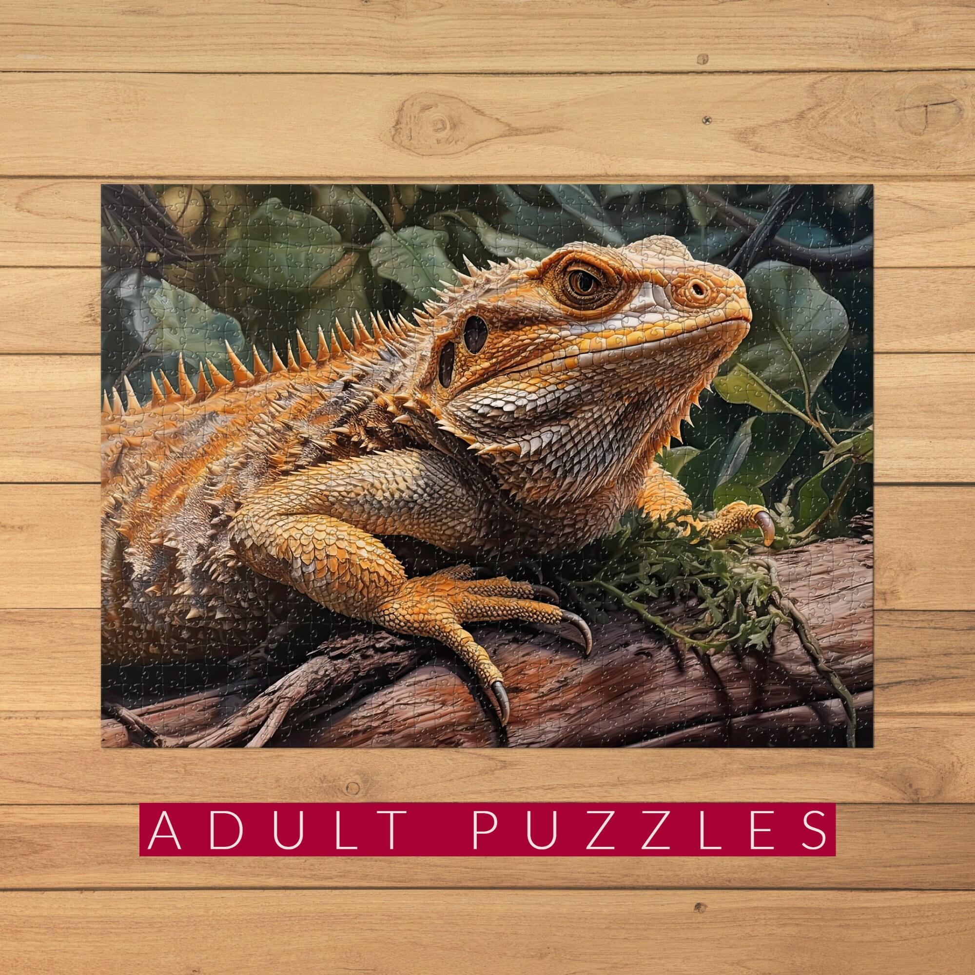 Bearded Dragon Jigsaw Puzzle, Lizards Art, Gifts for Bearded Dragon ...