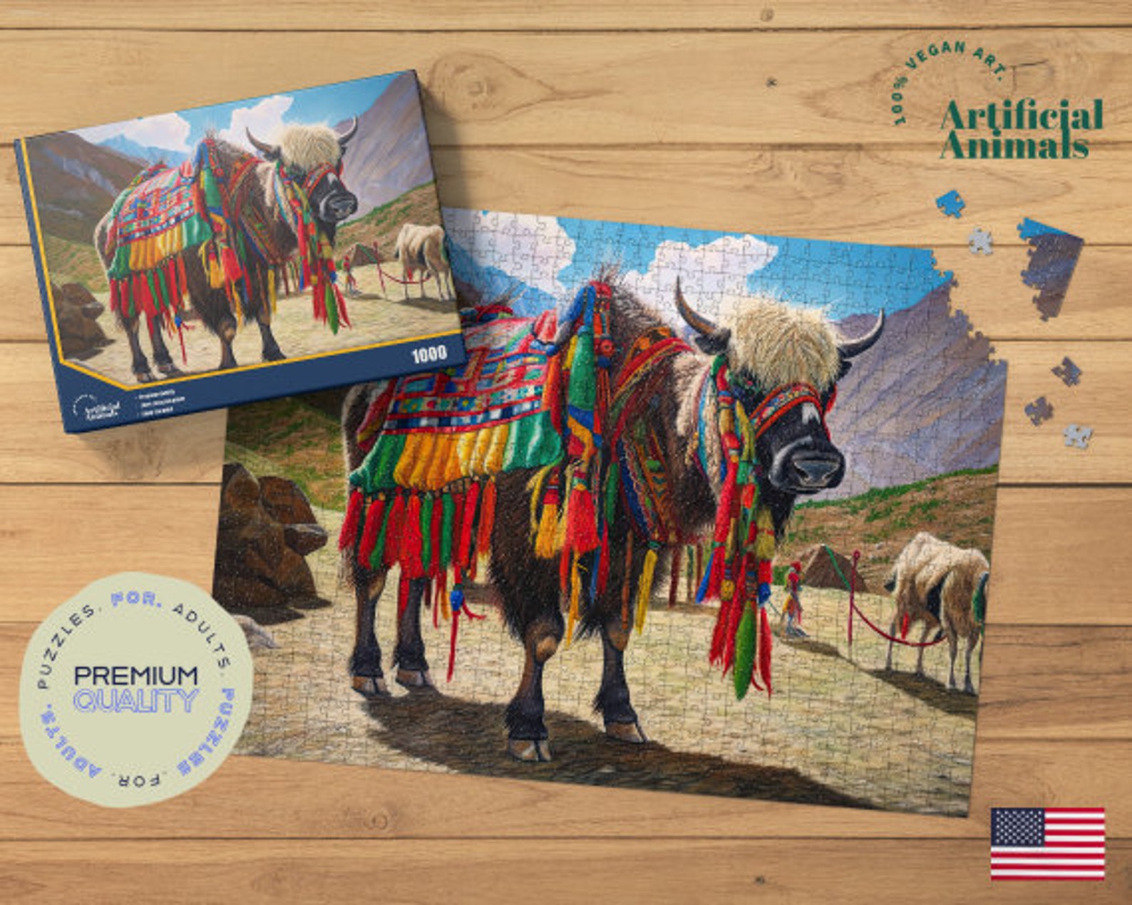 Tibetan Ox Jigsaw Puzzle | Nature Art | Eco Friendly | Puzzle for ...