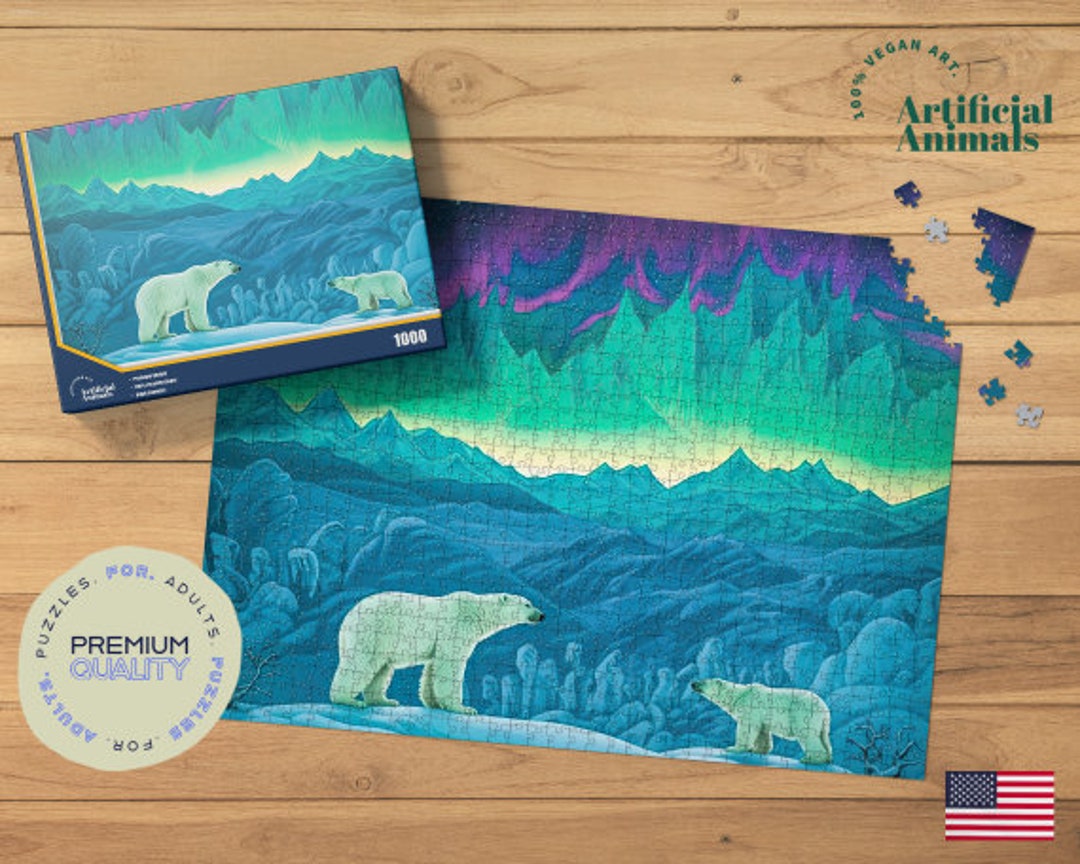 Polar Bear Jigsaw Puzzle, Polar Bear Art, Animal Puzzles, Puzzles for ...
