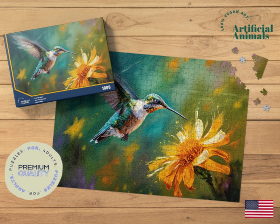 Hummingbird Art, Wildlife Puzzles, Jigsaw Puzzle 500, Bird Puzzle ...