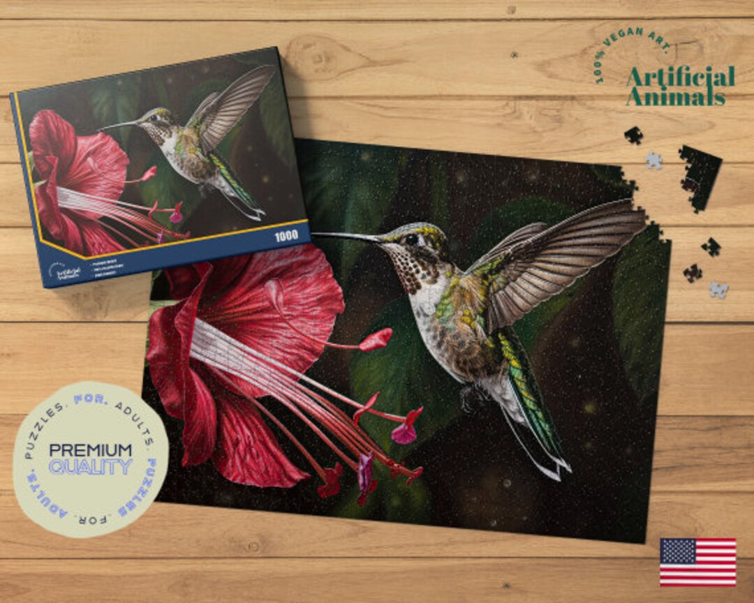 Hummingbird Art, Wildlife Puzzles, Jigsaw Puzzle 500, Bird Puzzle ...