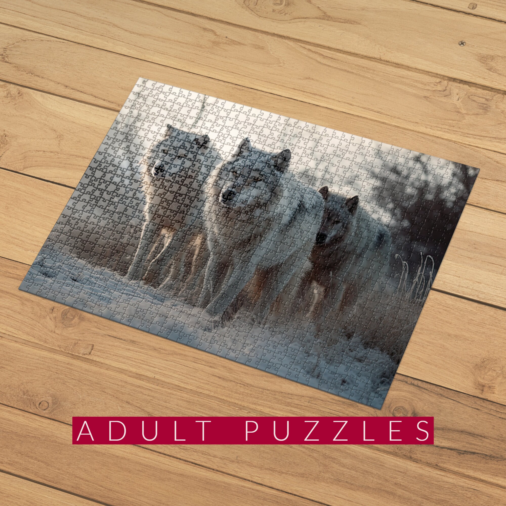 Wolf Jigsaw Puzzle, Wolf Art, Grey Wolf Puzzle, Wildlife Puzzle, Wolf ...