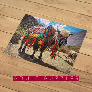 Tibetan Ox Jigsaw Puzzle | Nature Art | Eco Friendly | Puzzle for ...