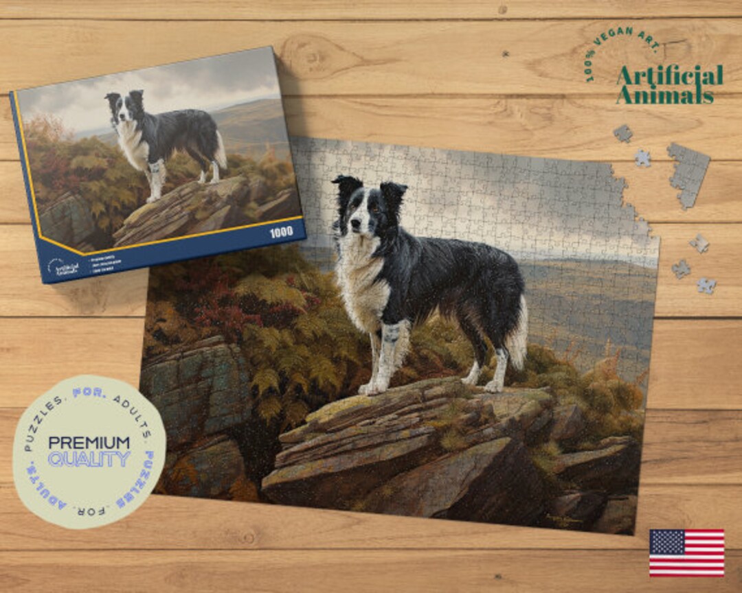 Border Collie Jigsaw Puzzle, Dog Themed Puzzles, Dog Jigsaw Puzzles for ...