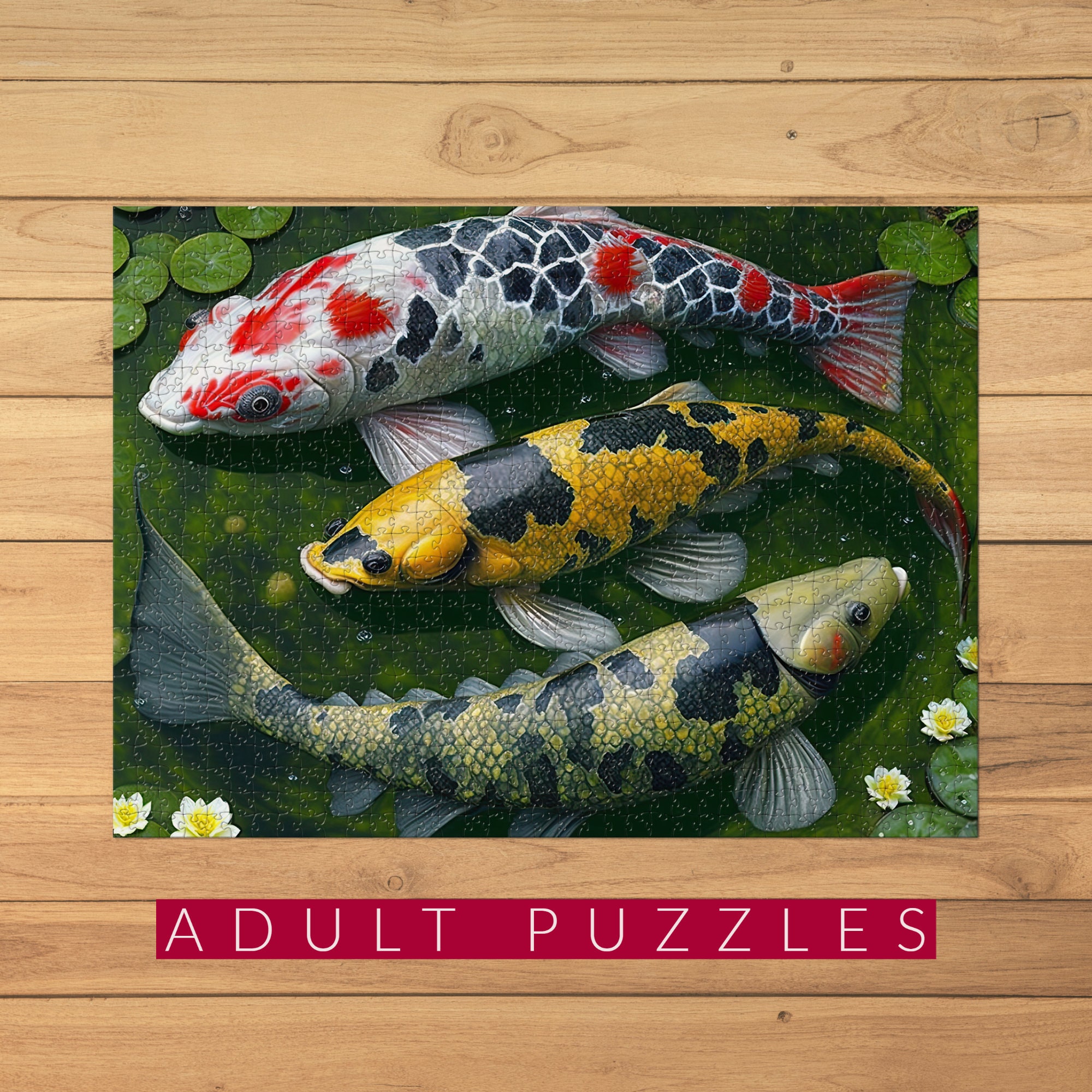 Koi Fish Puzzle, Wildlife Jigsaw Puzzle, Koi Pond, Marine Life Puzzle ...
