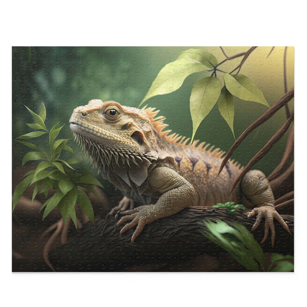 Bearded Dragon Jigsaw Puzzle Lizards Art Gifts for Bearded - Etsy