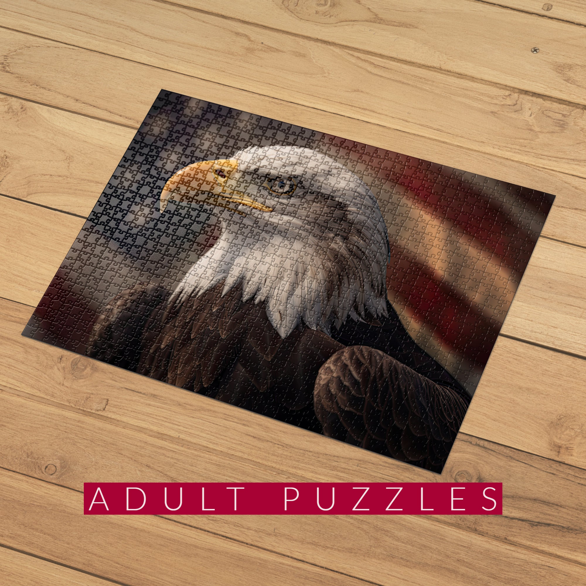 Eagle Flag Puzzle, Eagle Paintings, Bald Eagle Art, Bird Jigsaw Puzzle ...