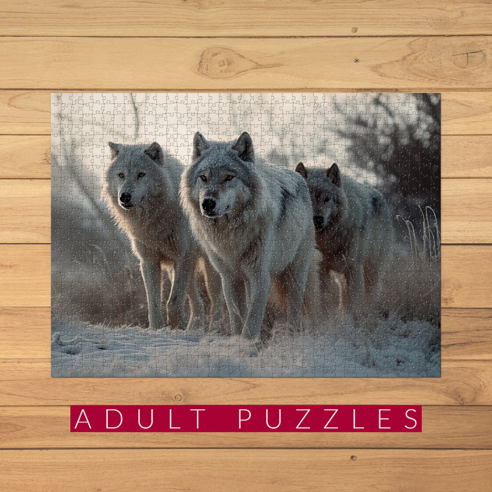 Wolf Jigsaw Puzzle, Wolf Art, Grey Wolf Puzzle, Wildlife Puzzle, Wolf ...