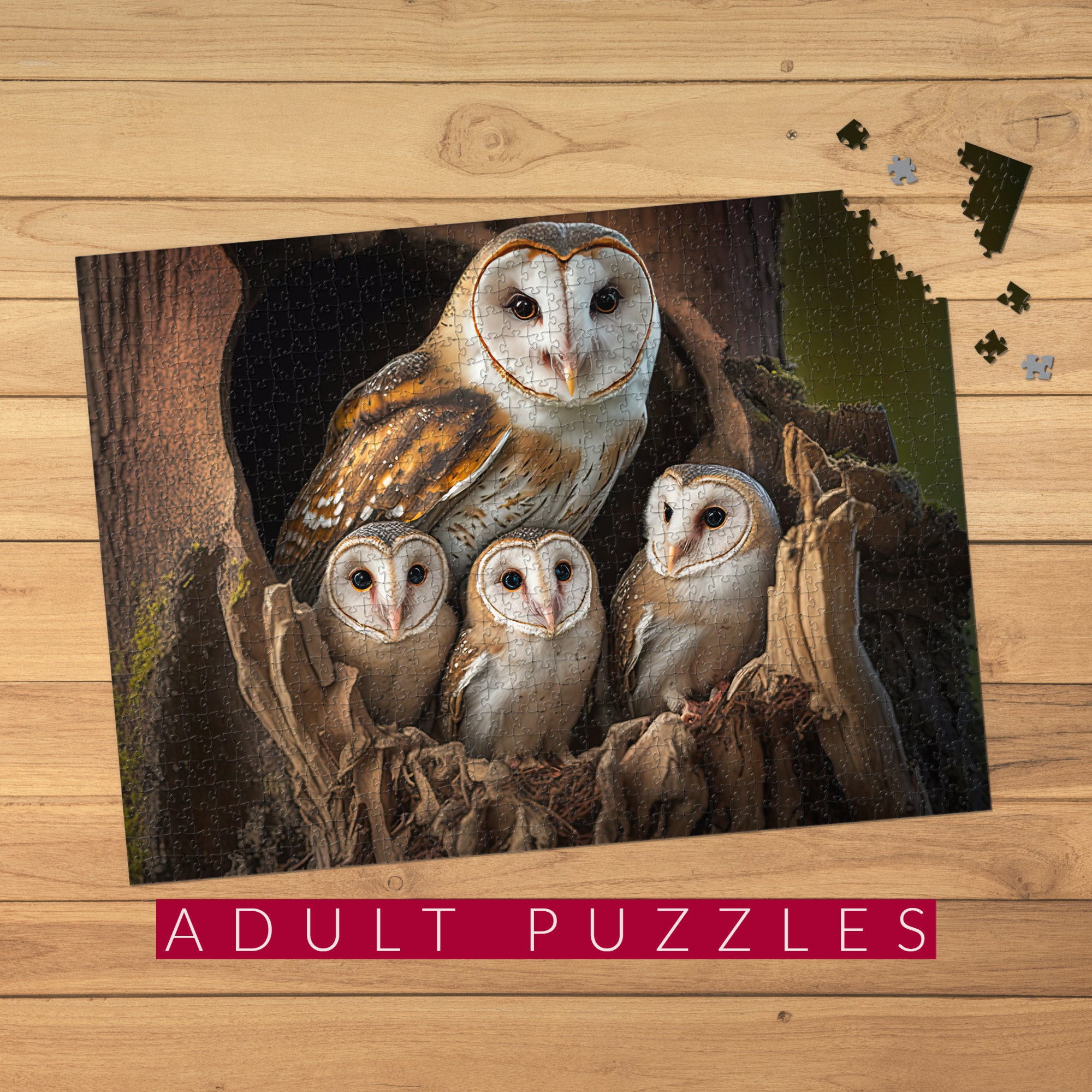 Barn Owl Jigsaw Puzzle, Barn Owl Art, Owl Puzzles 500 Pieces, Wildlife ...