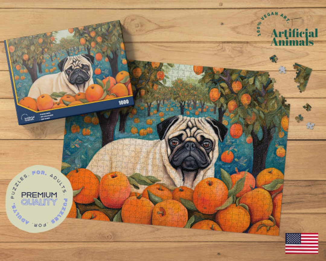 Pug Jigsaw Puzzle, Pug Gifts, Dog Puzzle, Puzzles for Adults, Adult ...
