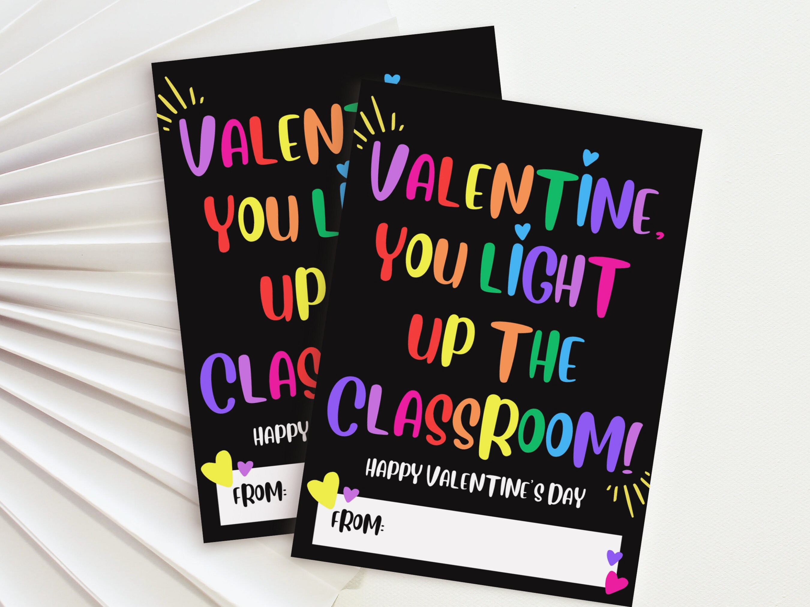 PRINTABLE Light up the Classroom Valentine Tags, DIY Glo Stick ...