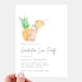 EDITABLE Graduation Luau Party Invitation, Watercolor Template for ...