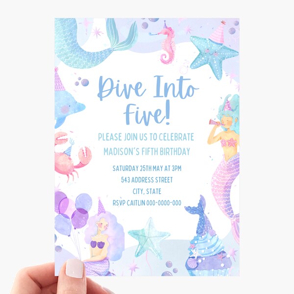 Dive Into 5 Party Decorations - Etsy UK