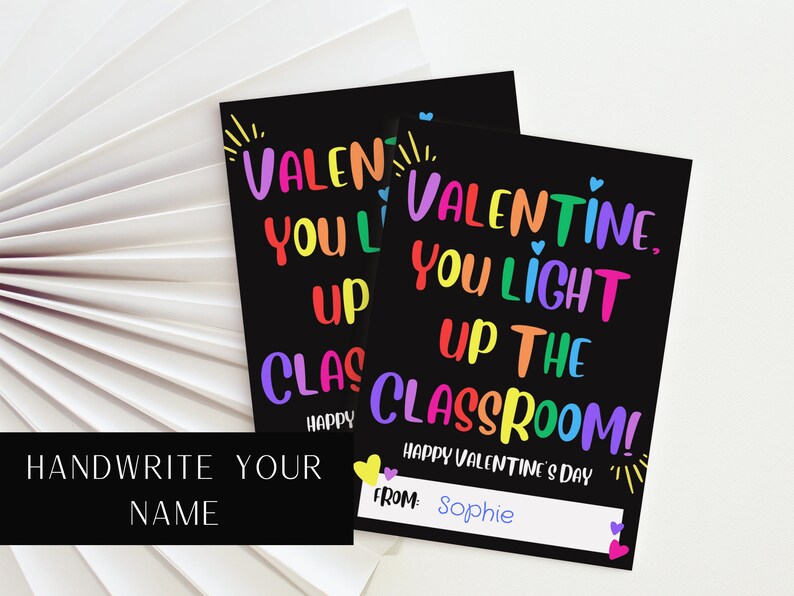 PRINTABLE Light up the Classroom Valentine Tags, DIY Glo Stick ...