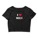 I Heart Me Crop Top men Crossed Out Womens Crop Tee, Baby Tee Y2k ...