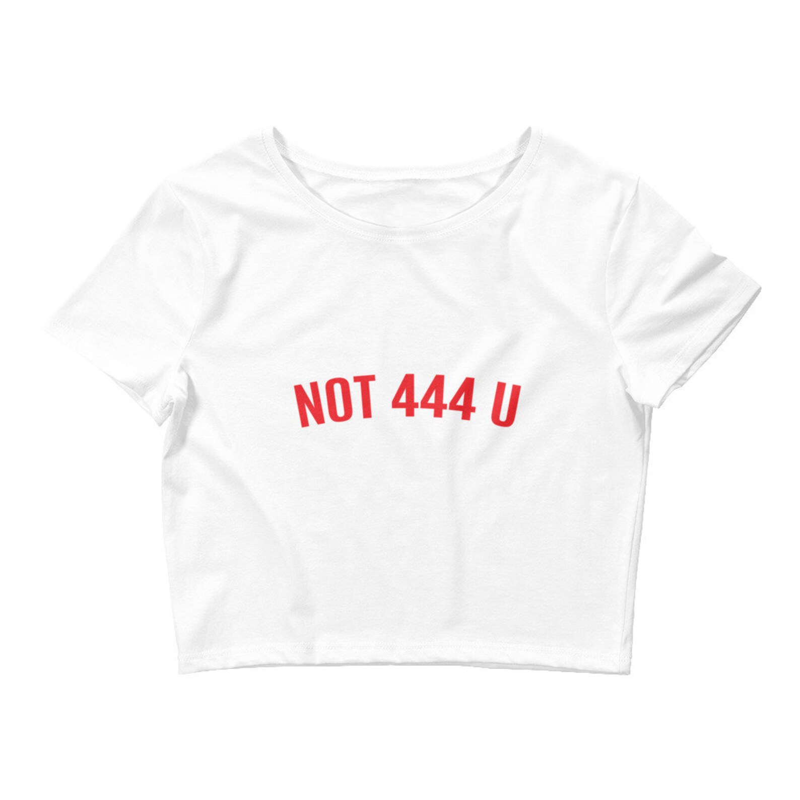 NOT 444 U, Y2k Baby Tee, Y2k Fashion, Womens Crop Top, Angel Number - Etsy