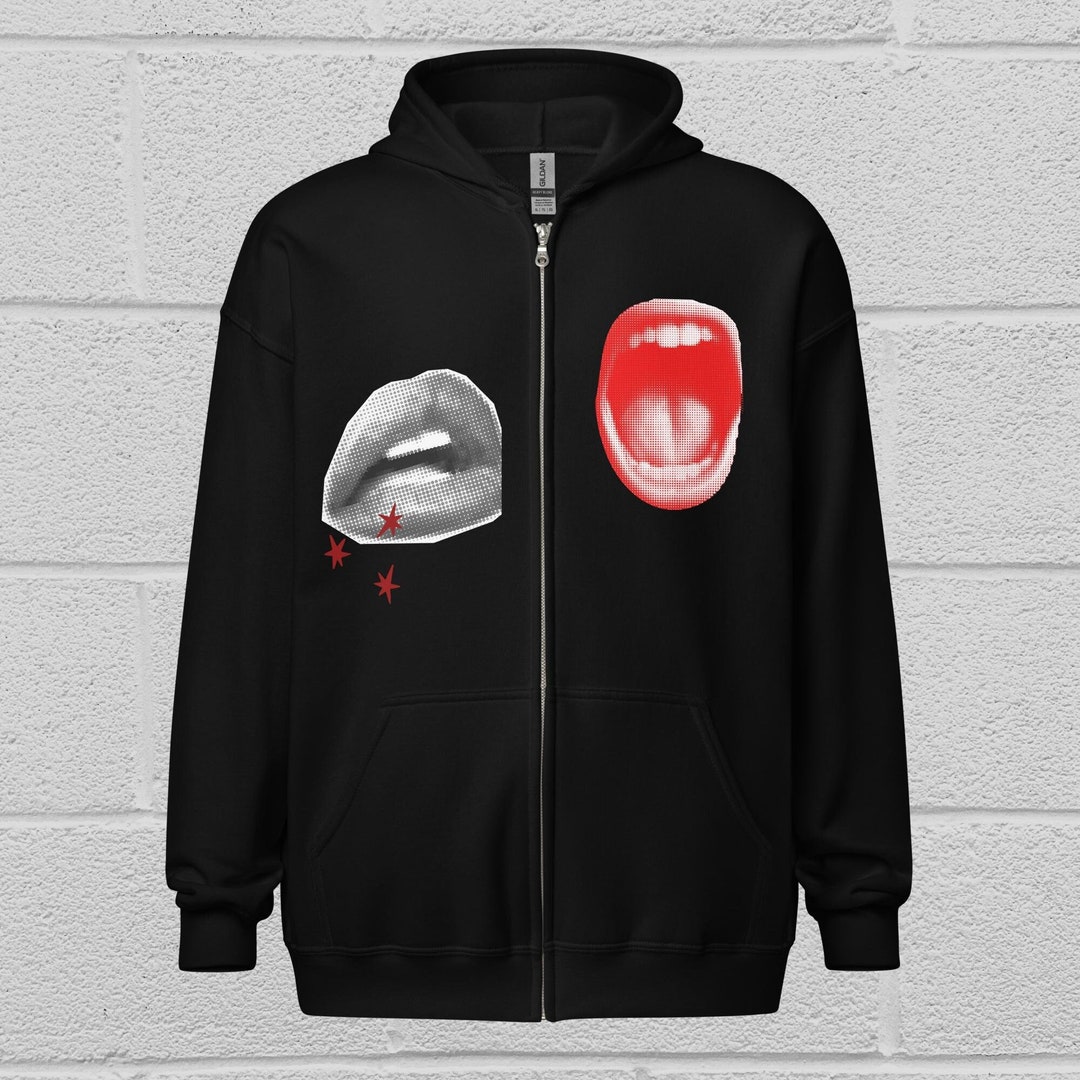 Streetwear Scream Punk Y2k Zip up Hoodie Unisex Unique - Etsy