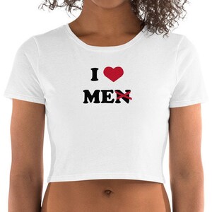 I Heart Me Crop Top men Crossed Out Womens Crop Tee Baby - Etsy