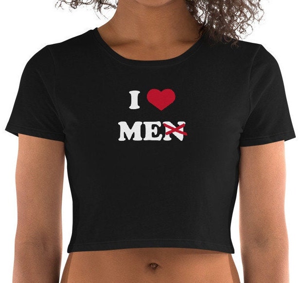 I Heart Me Crop Top men Crossed Out Womens Crop Tee, Baby Tee Y2k ...