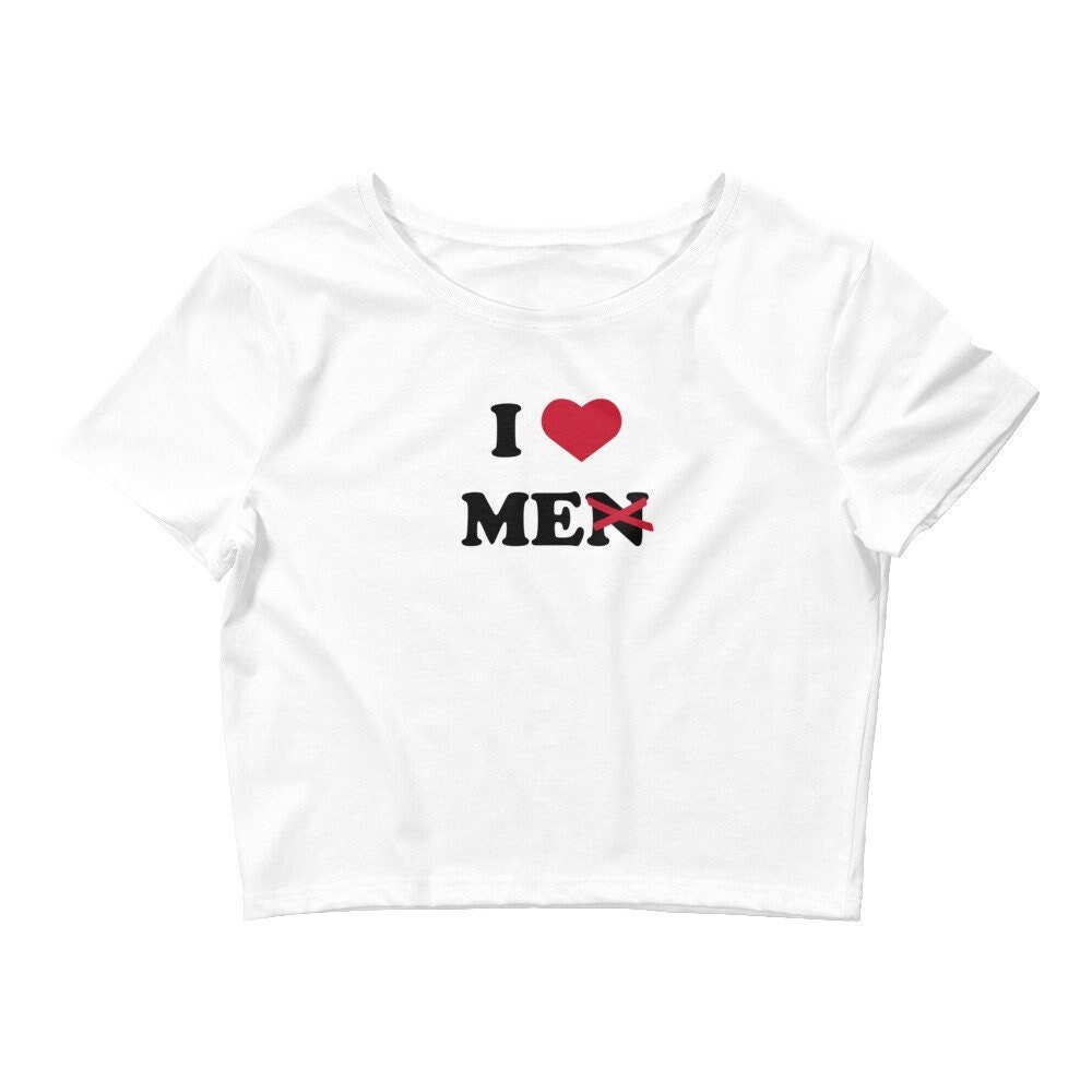 I Heart Me Crop Top men Crossed Out Womens Crop Tee Baby - Etsy