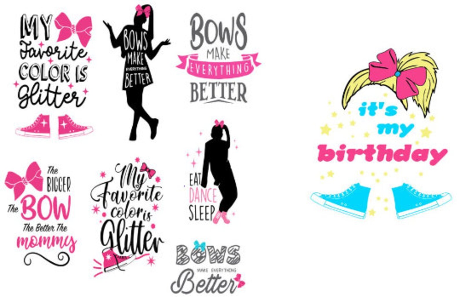 JOJO Siwa Quotes Bundle - Svg/png/dxf - Etsy