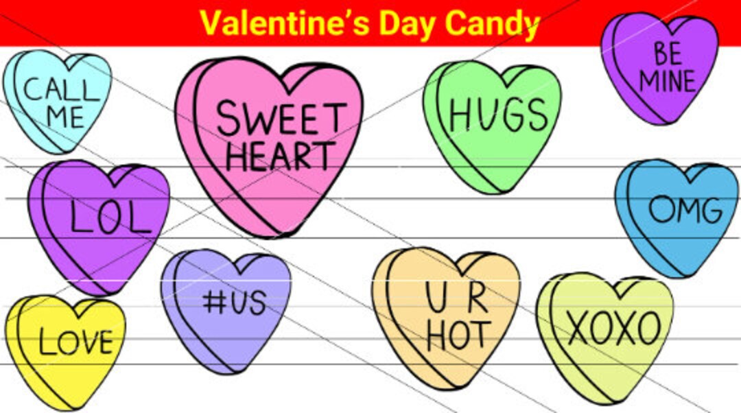 Valentines Day Candy Digital Design - SVG & PNG Digital Download - Etsy
