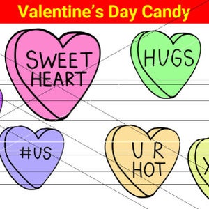 Valentines Day Candy Digital Design - SVG & PNG Digital Download - Etsy