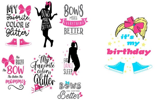 JOJO Siwa Quotes Bundle - Svg/png/dxf - Etsy