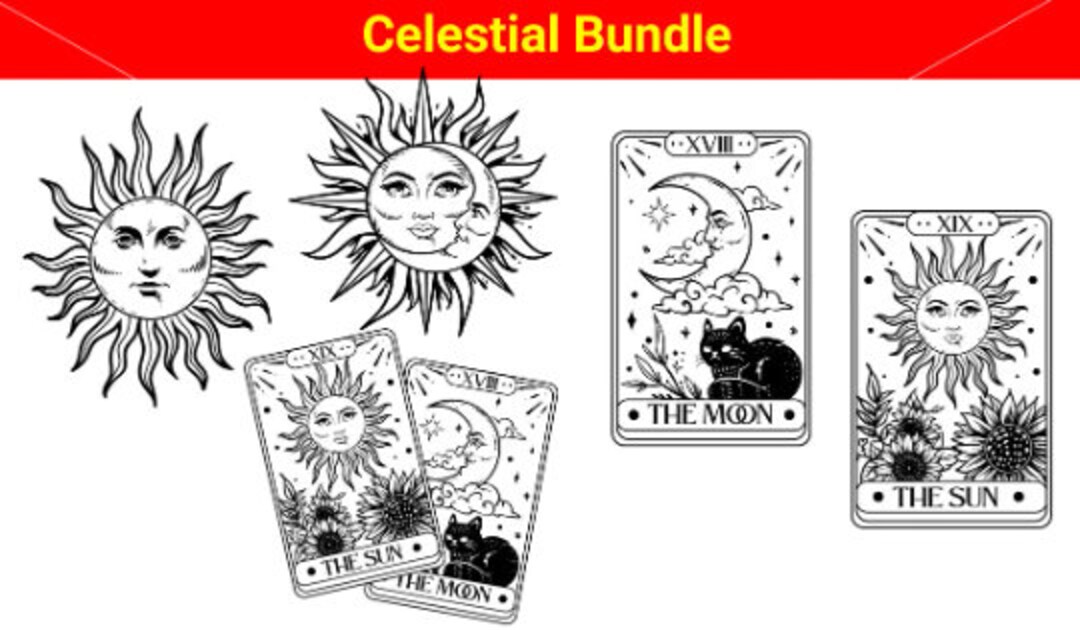 Celestial Digital Bundle - PNG and SVG 28 Images - Etsy