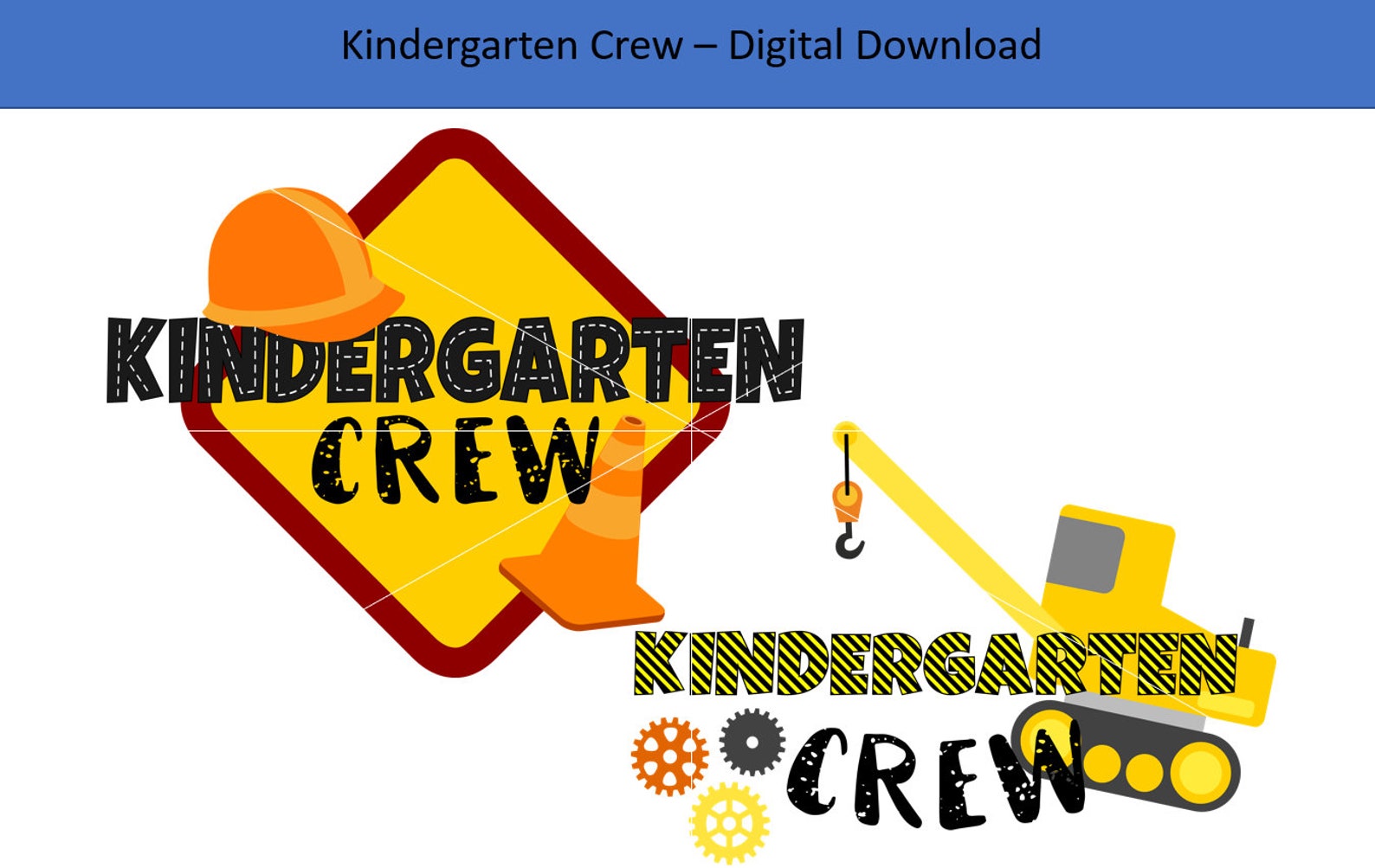 Kindergarten Crew Digital Download SVG & PNG - Etsy