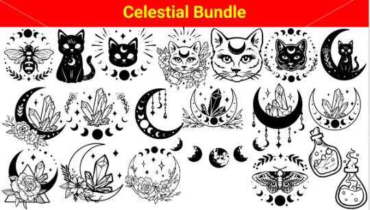 Celestial Digital Bundle - PNG and SVG 28 Images - Etsy