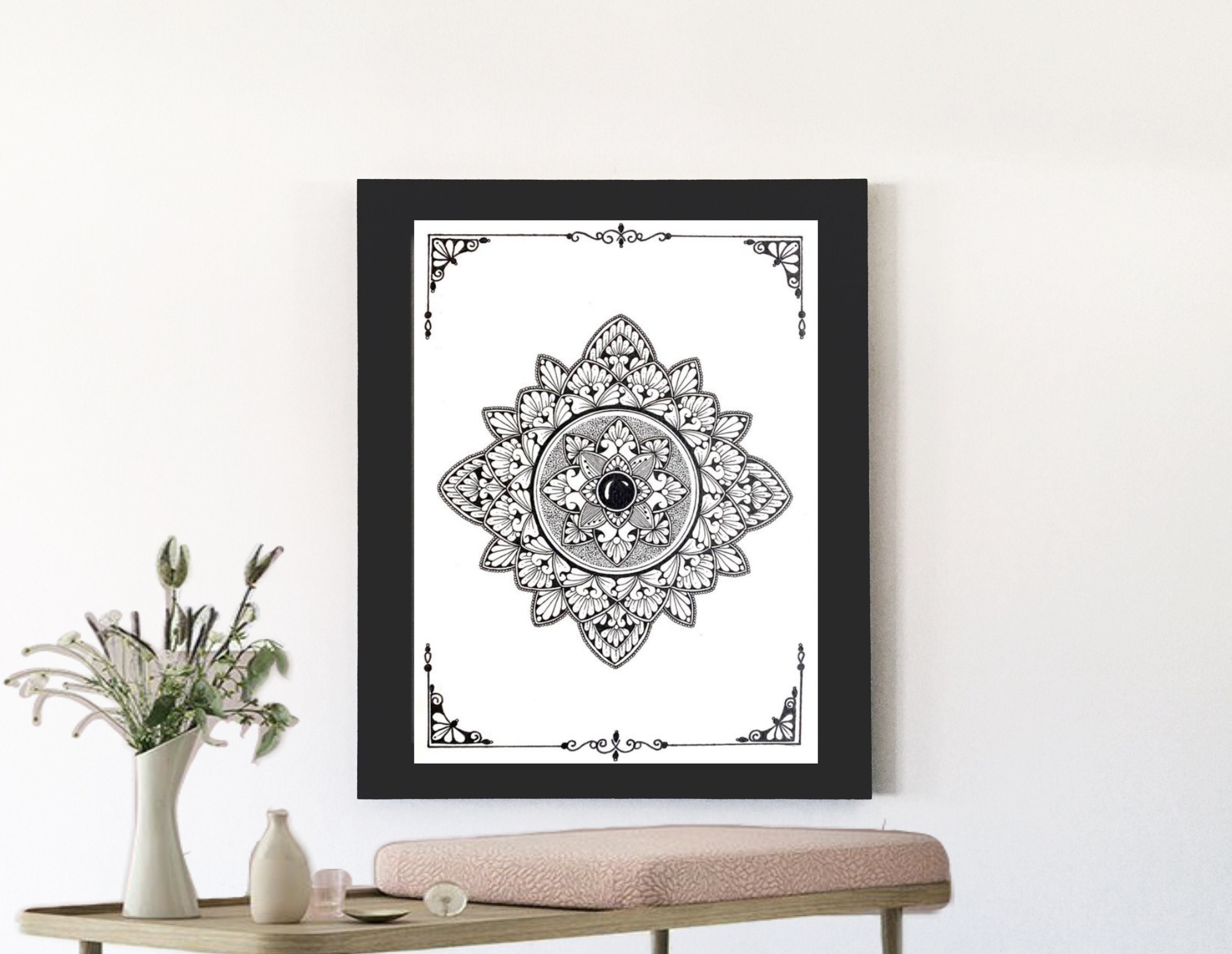 A5 Size Handmade Mandala Wall Art - Etsy