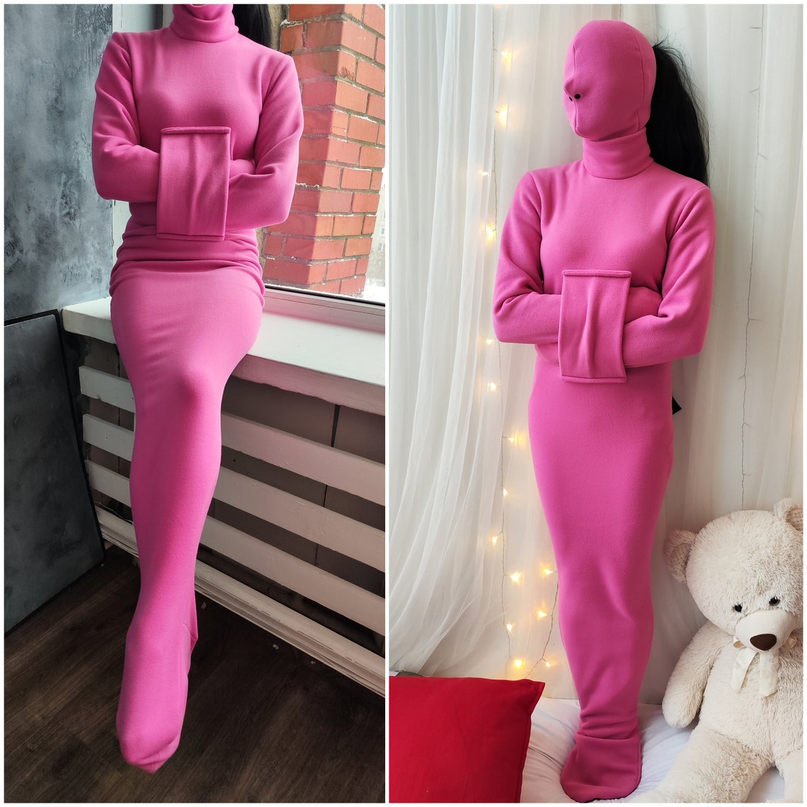 Pink Soft Fleece Bondage Sleepsack, Straitjacket - Etsy
