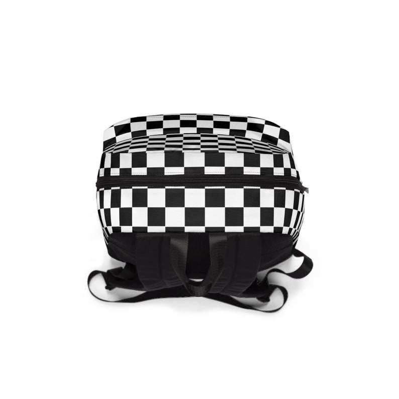 Black and White Checkered Backpack - Etsy