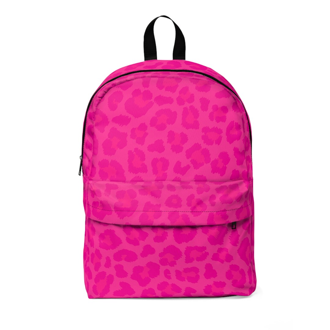Pinkity Pink Leopard Backpack - Etsy